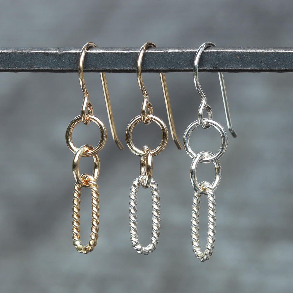 Twist Oval Link Earrings ER310 – DP Jewelry Designs