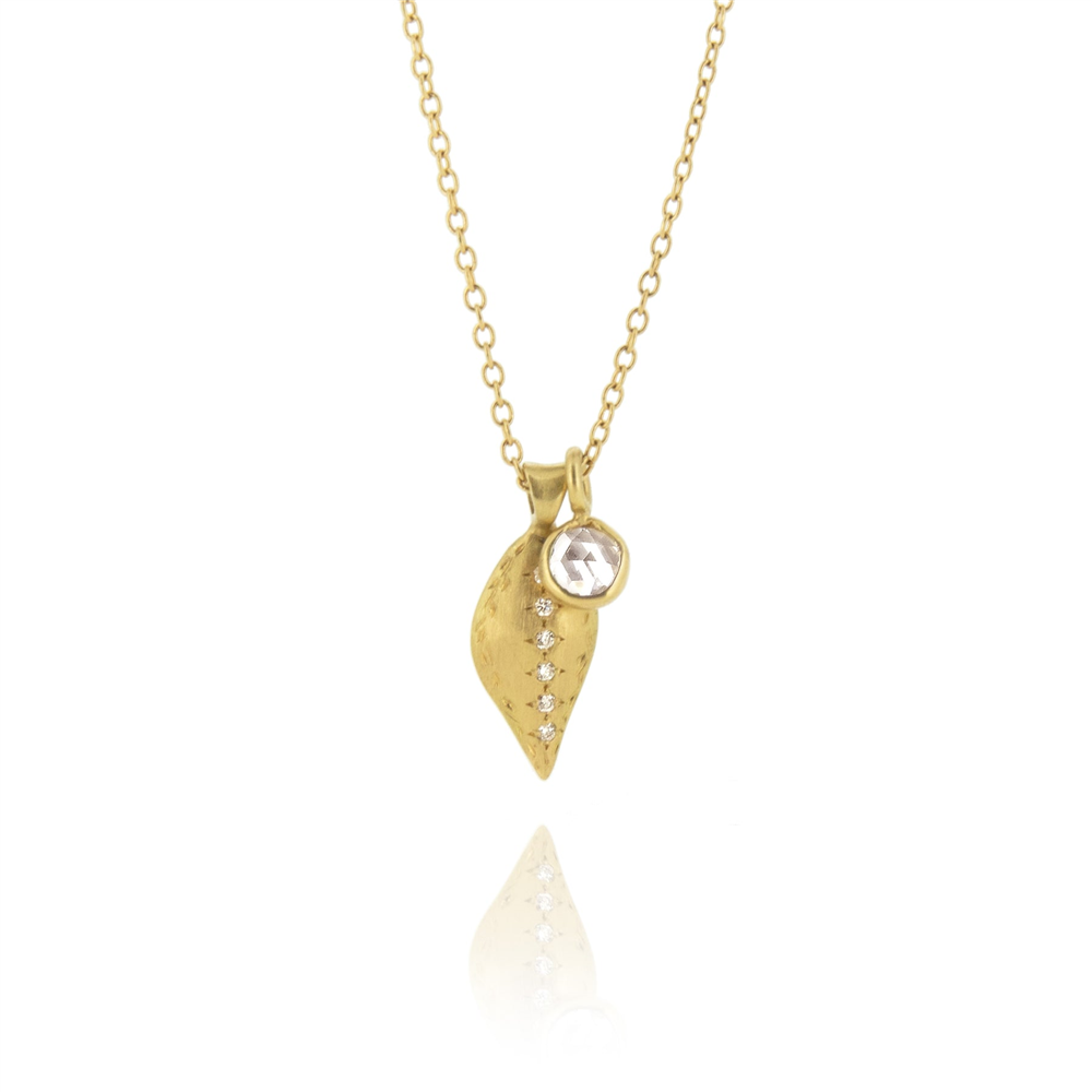 Adel Chefridi Golden Drop Diamond Charm Necklace in 18k Gold – DP ...