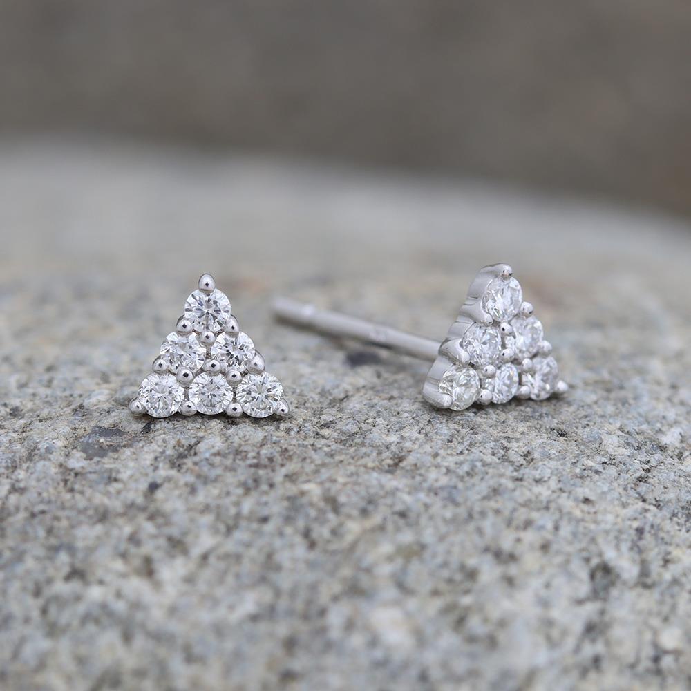 Acute Triangles Diamond Stud Earrings in 14k White Gold – DP Jewelry ...