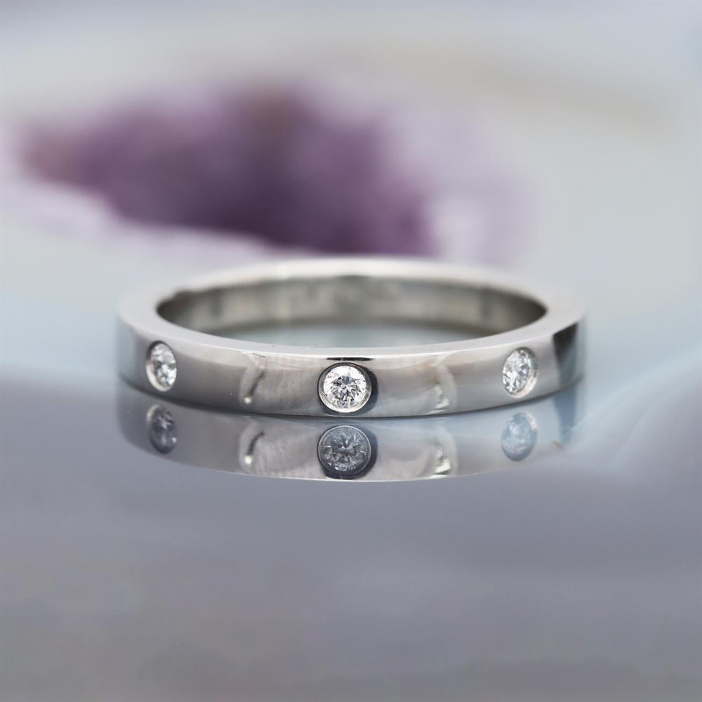 Flush Set Diamond Eternity Band in Platinum – DP Jewelry Designs
