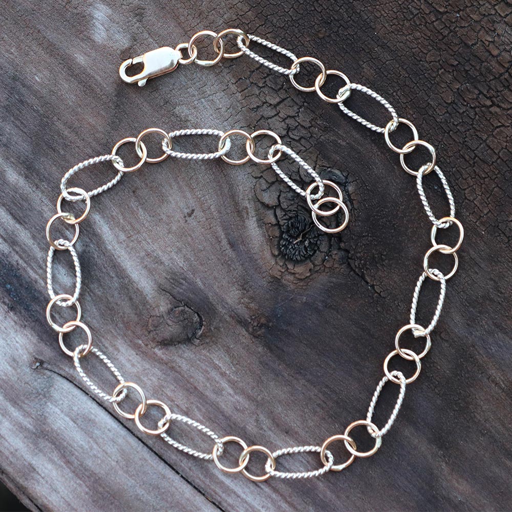 Twist Oval Link Anklet AN11 – DP Jewelry Designs